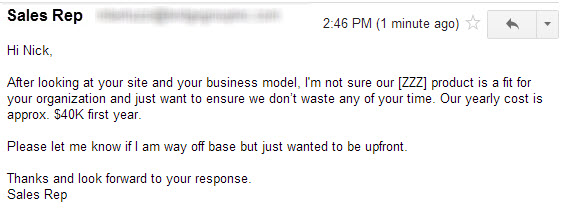 How to Lose a Sale in 3 Emails
